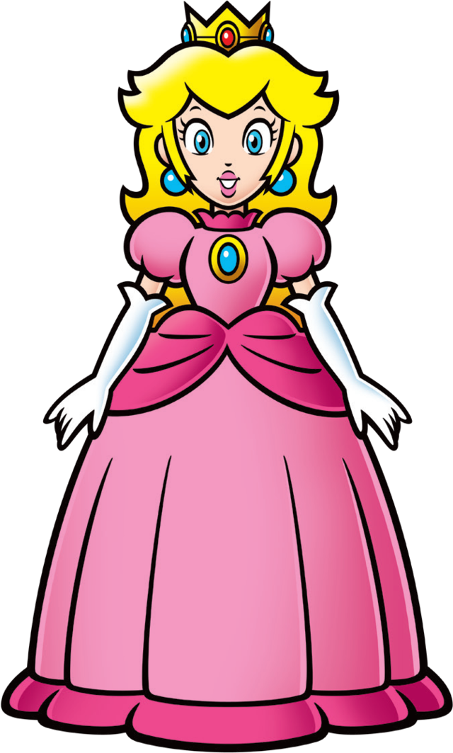 File:Peach Front View 2D Shaded Artwork.png - Super Mario Wiki, the ...