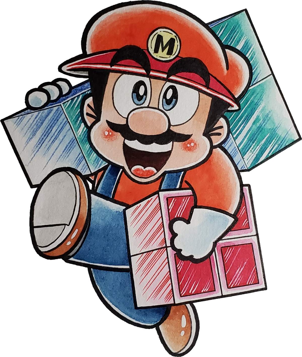 File:Mario with Tetriminos 4 KC Mario.png - Super Mario Wiki, the Mario ...