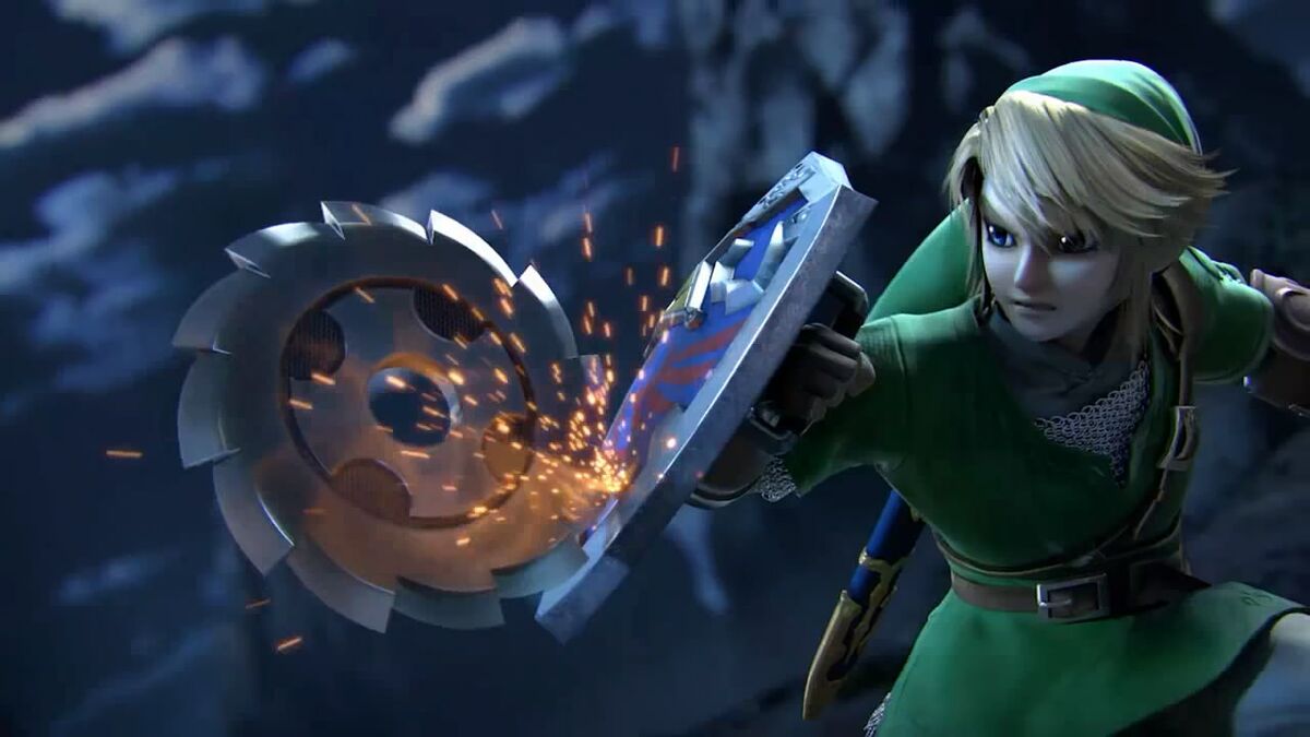 File:Link Blocking SSB3DSWiiU.jpg - Super Mario Wiki, the Mario ...