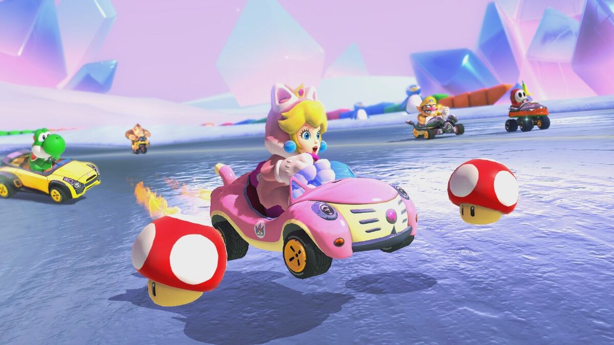 File:MK8D Snow Land Screenshot.jpg - Super Mario Wiki, the Mario ...