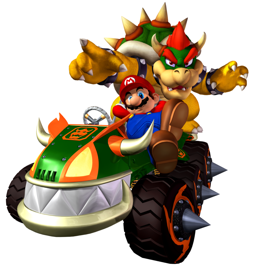 File:MKDD Mario and Bowser Artwork.png - Super Mario Wiki, the Mario ...