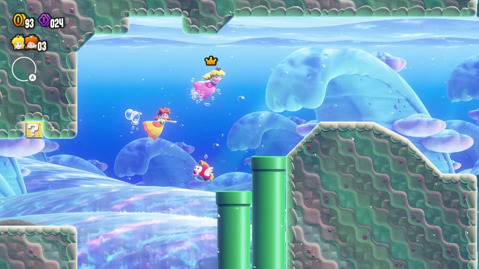File:SMBW underwater level.jpg - Super Mario Wiki, the Mario encyclopedia
