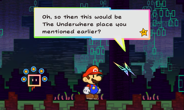 File:SPM Underwhere Tippi Question.png - Super Mario Wiki, the Mario ...