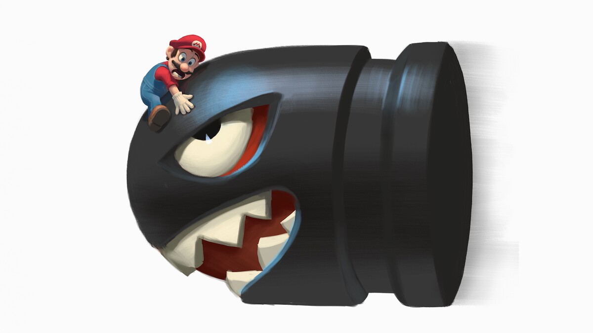 File:TSMBM Mario Bullet Concept Art.jpg - Super Mario Wiki, the Mario ...