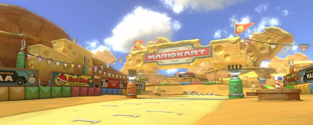 File:MK8 GBA Cheese Land Starting Line.jpg - Super Mario Wiki, the ...