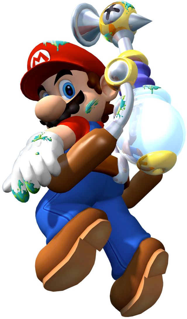 File:SMS Gooped Mario Looking Behind Artwork.png - Super Mario Wiki ...