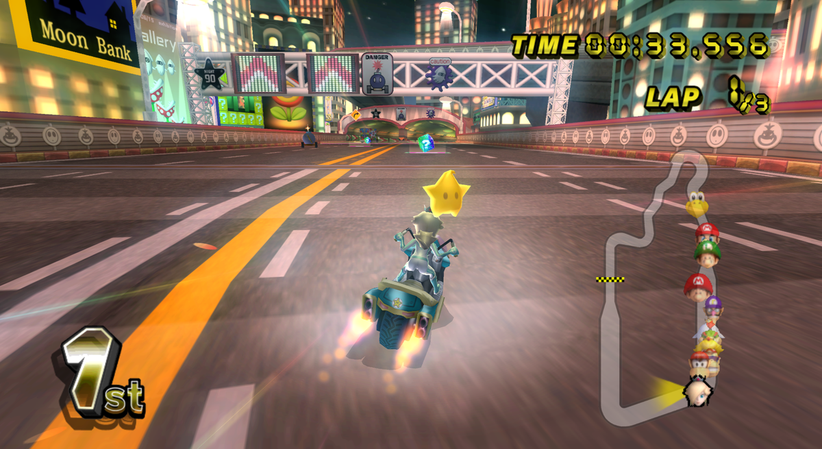 File:MKW Moonview Highway in the City.png - Super Mario Wiki, the Mario ...