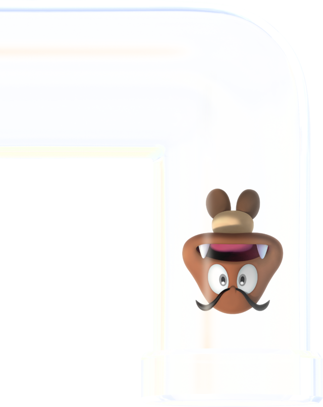File:Goomba in Clear Pipe.png - Super Mario Wiki, the Mario encyclopedia