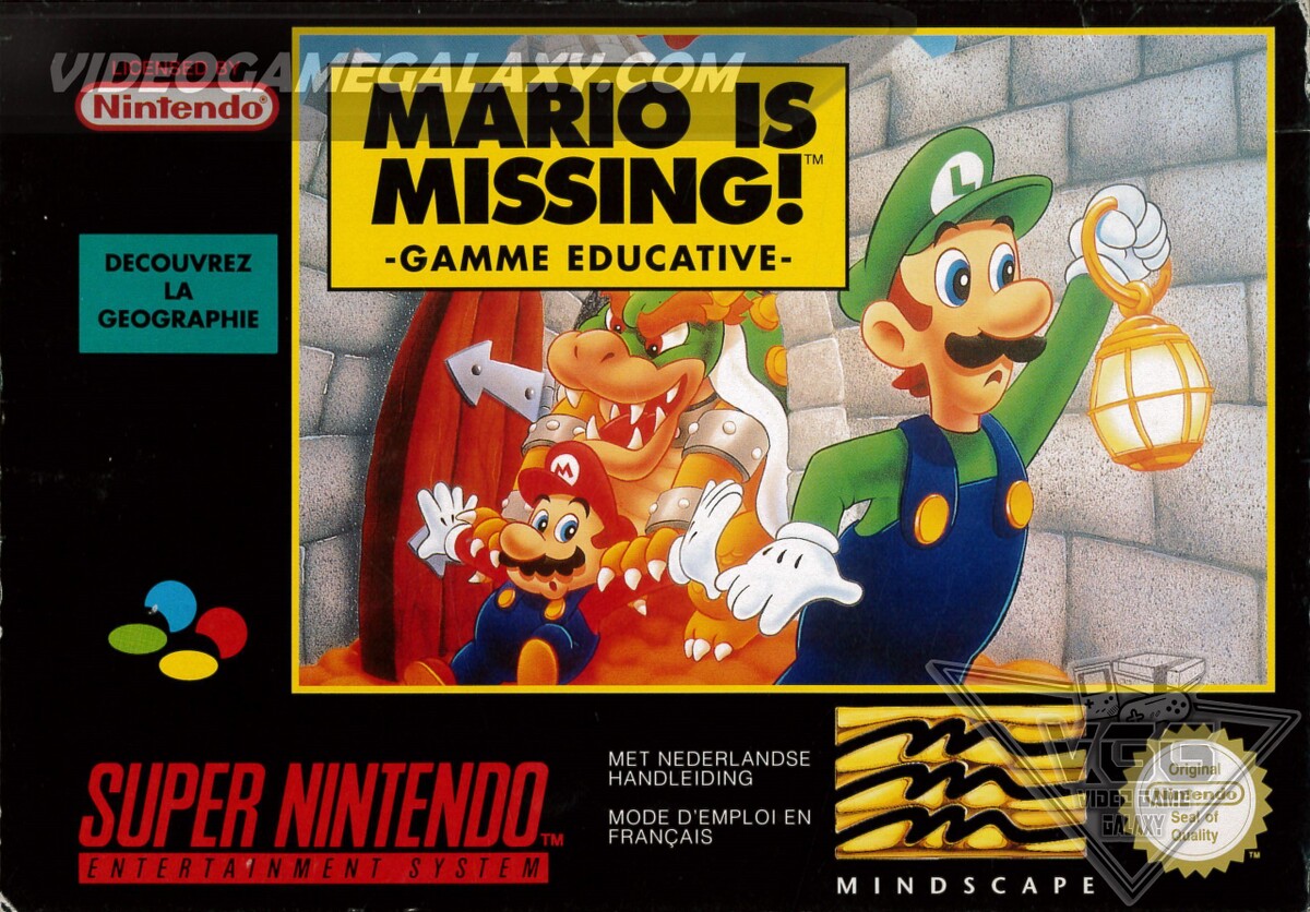 File:Mario is Missing SNES Box FRA.jpg - Super Mario Wiki, the Mario ...