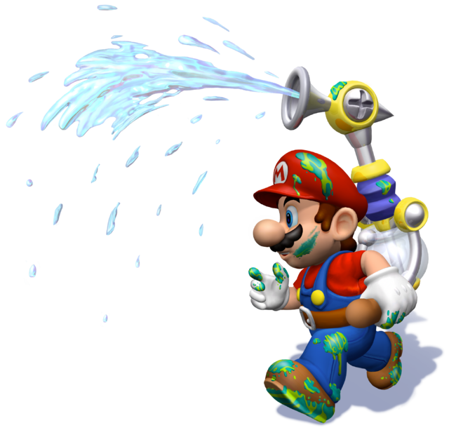 File:SMS Gooped Mario and FLUDD.png - Super Mario Wiki, the Mario ...