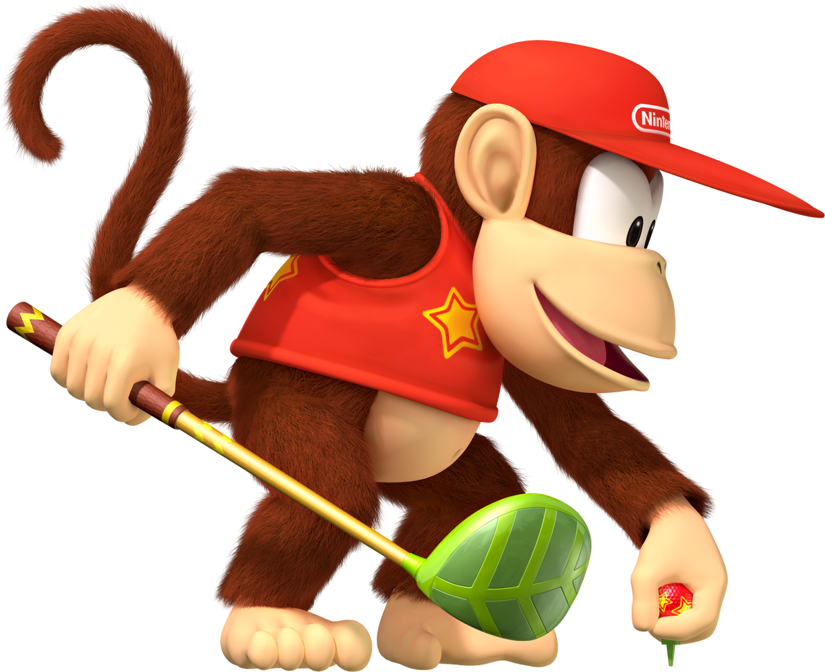 File:Diddy Kong Artwork - Mario Golf World Tour.png - Super Mario Wiki ...