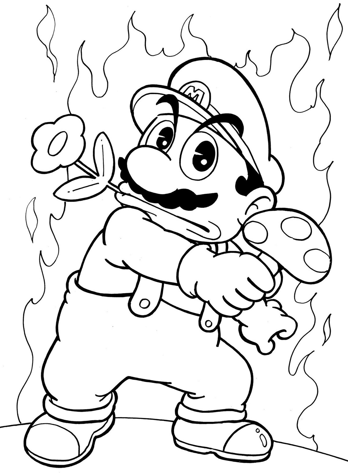 File:SMB coloring book Fiery Mario.jpg - Super Mario Wiki, the Mario ...