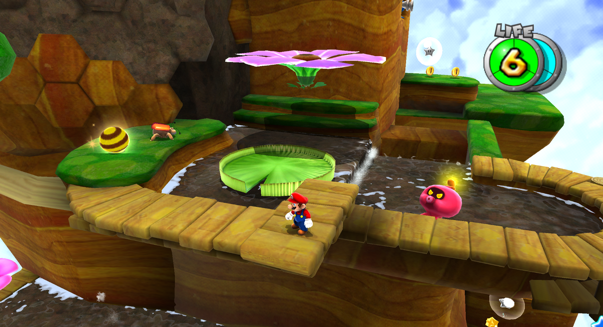 File:SMG2 Honeyhop Bee Mushroom.png - Super Mario Wiki, the Mario ...