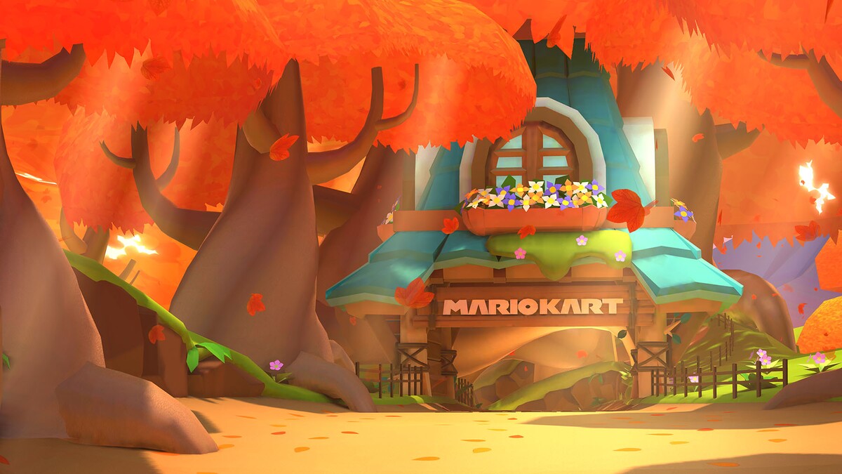 File:MKT Wii Maple Treeway Starting Line.jpg - Super Mario Wiki, the ...
