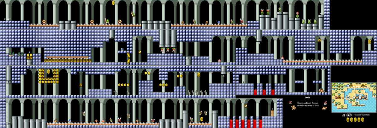 File:Treacherous Halls map.png - Super Mario Wiki, the Mario encyclopedia