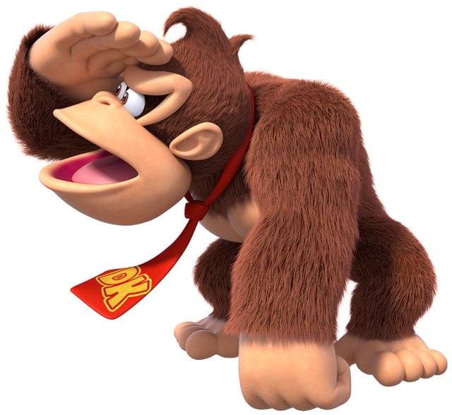 File:DK Looking.png - Super Mario Wiki, the Mario encyclopedia
