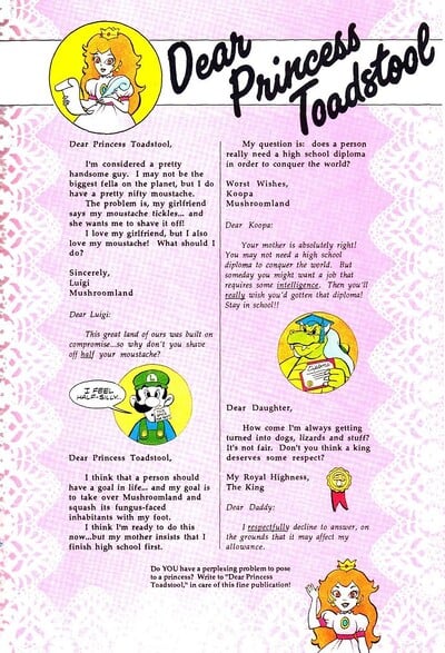 Dear Princess Toadstool - Super Mario Wiki, the Mario encyclopedia