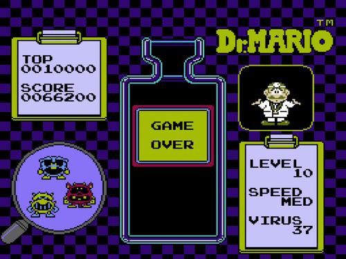 Game Over (Dr. Mario) - Super Mario Wiki, the Mario encyclopedia
