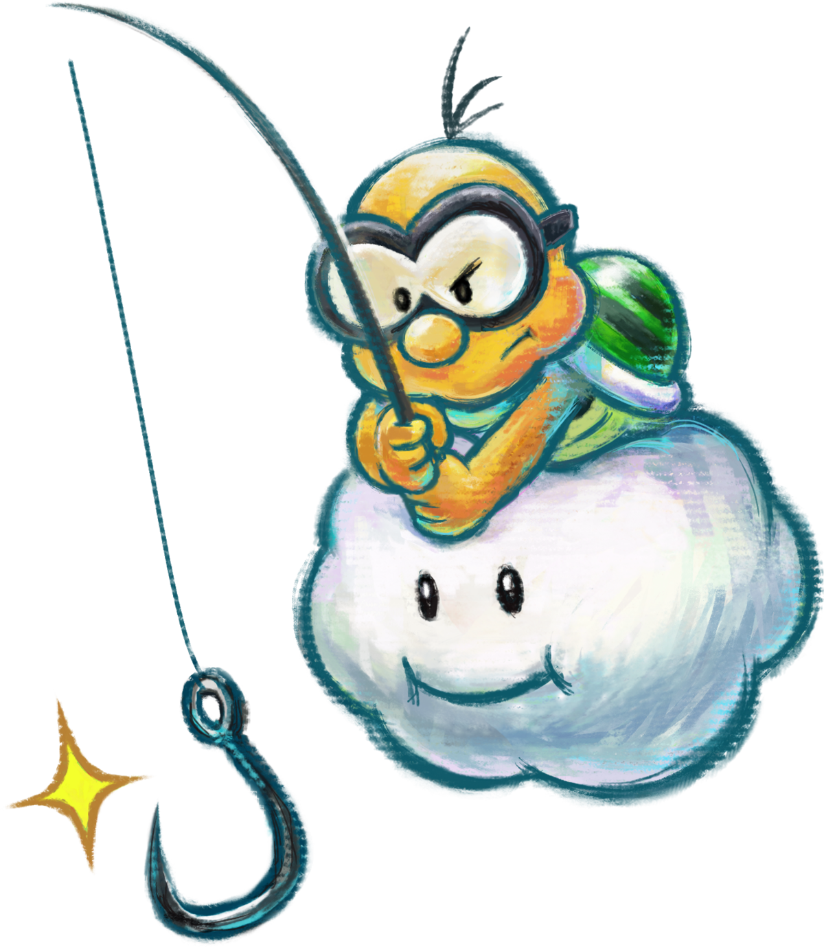 Fishin' Lakitu - Super Mario Wiki, the Mario encyclopedia