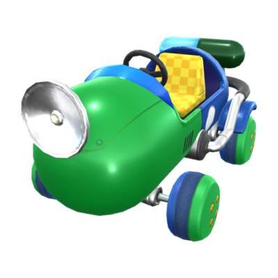 Blue-Green Capsule Kart - Super Mario Wiki, the Mario encyclopedia