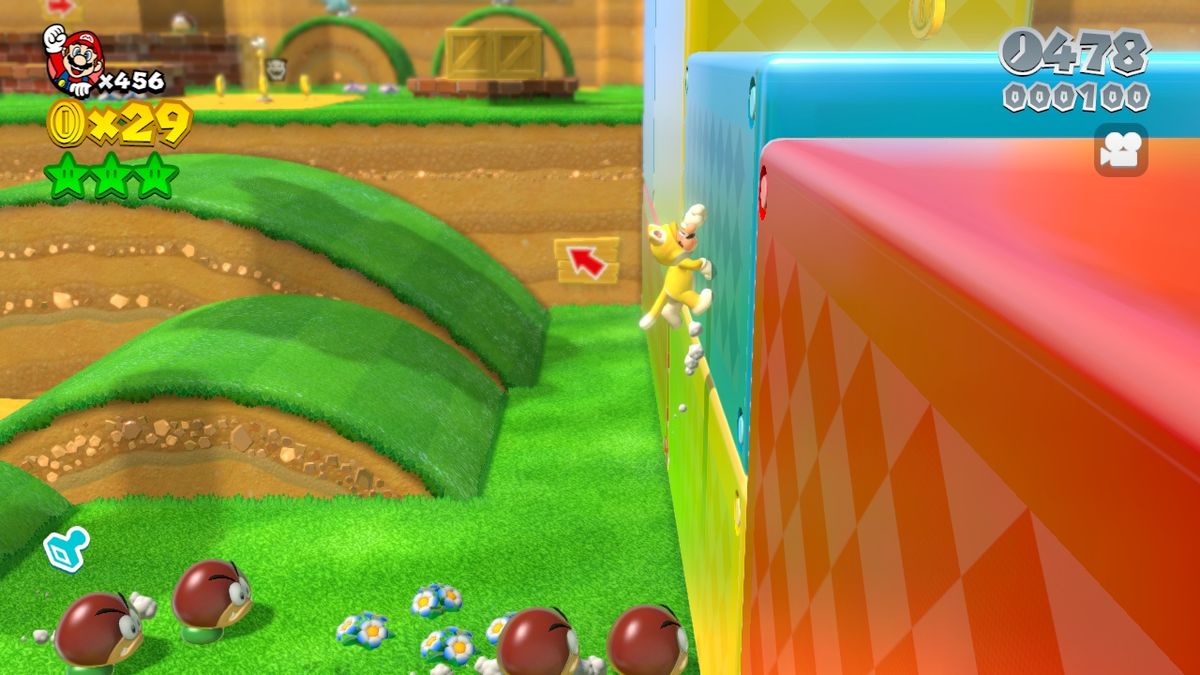 File:SM3DW 2-4 Mario Climbing.jpg - Super Mario Wiki, the Mario ...