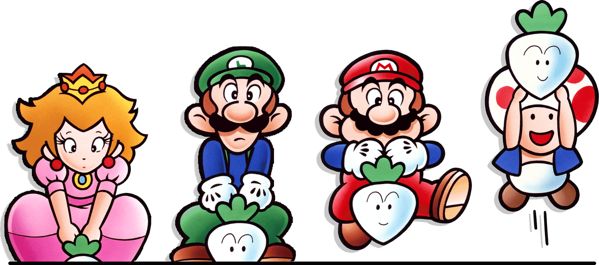 File:FC40 SMB2 Characters Picking Up Vegetables.png - Super Mario Wiki ...