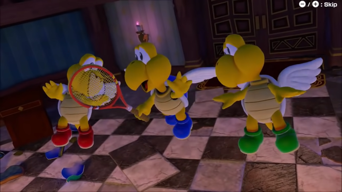 File:MTA-BlueRedGreenParatroopaTrio.png - Super Mario Wiki, the Mario ...