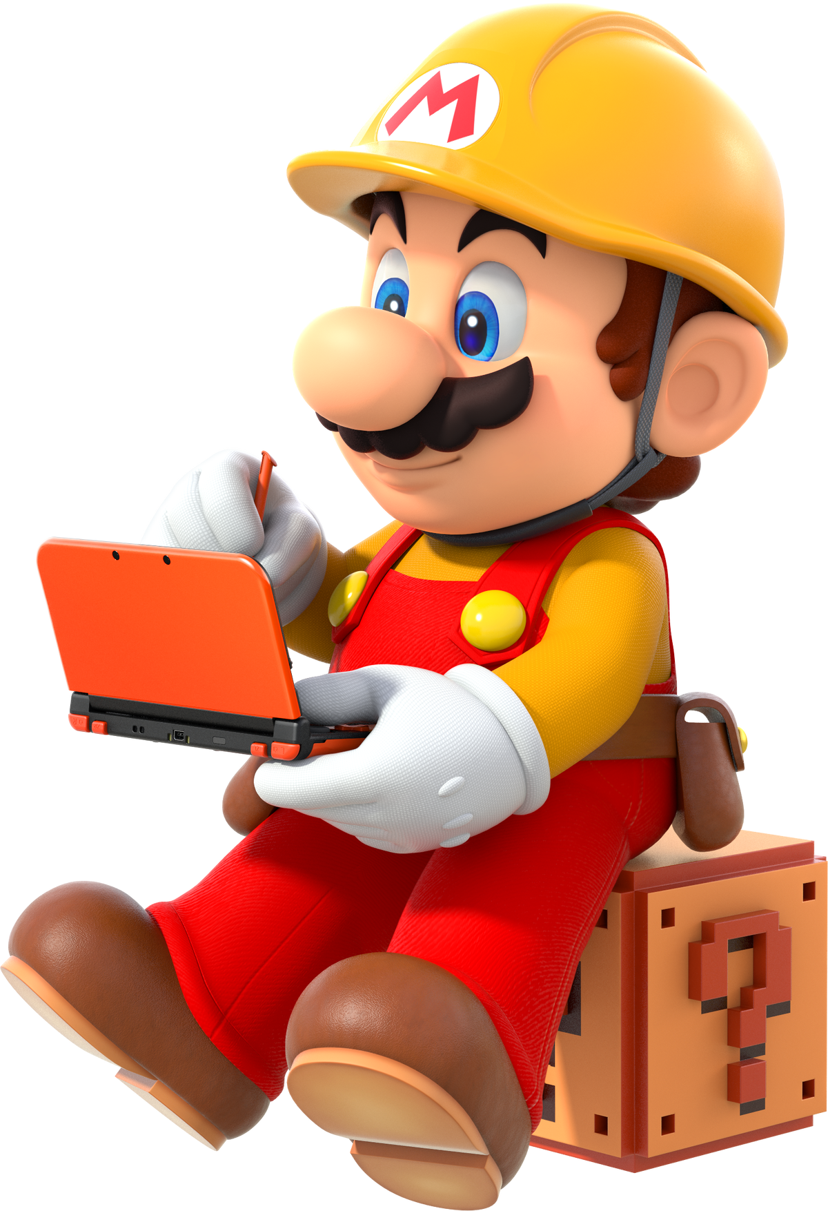 File:SMM3DS Mario plays 3DS Artwork.png - Super Mario Wiki, the Mario ...