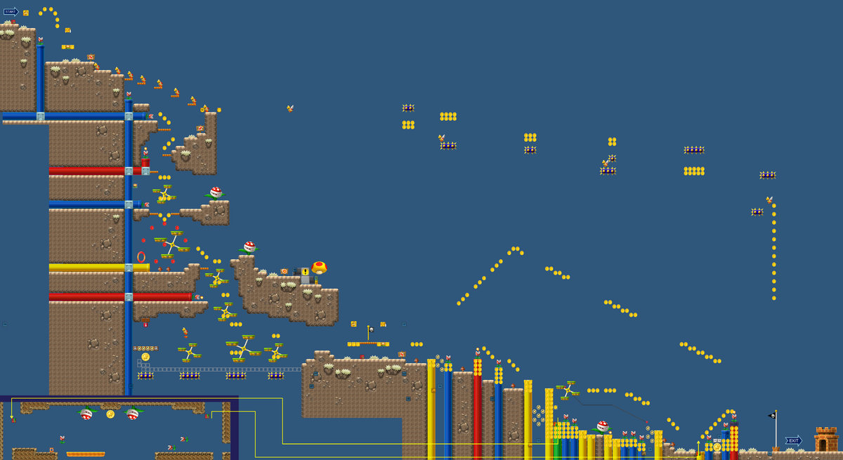 File:NSMB2 map 56.png - Super Mario Wiki, the Mario encyclopedia
