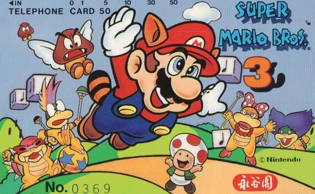 File:Nagatanien SMB3 phone card.jpg - Super Mario Wiki, the Mario ...