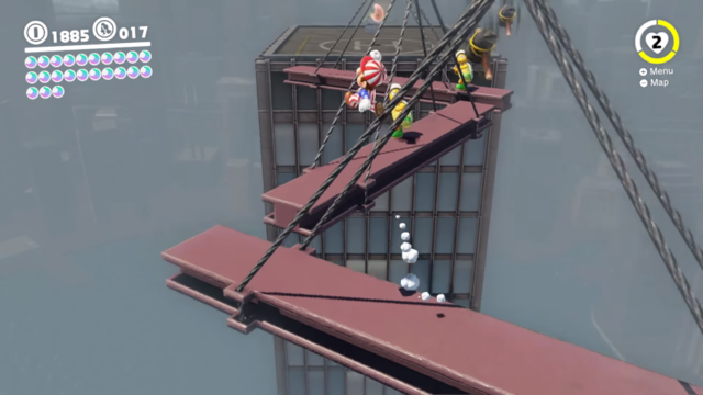 Swinging Scaffolding - Super Mario Wiki, the Mario encyclopedia