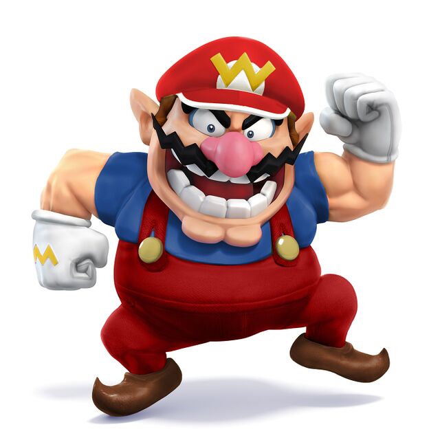 File:Wario SSB4 Artwork Overalls - Red.jpg - Super Mario Wiki, the ...