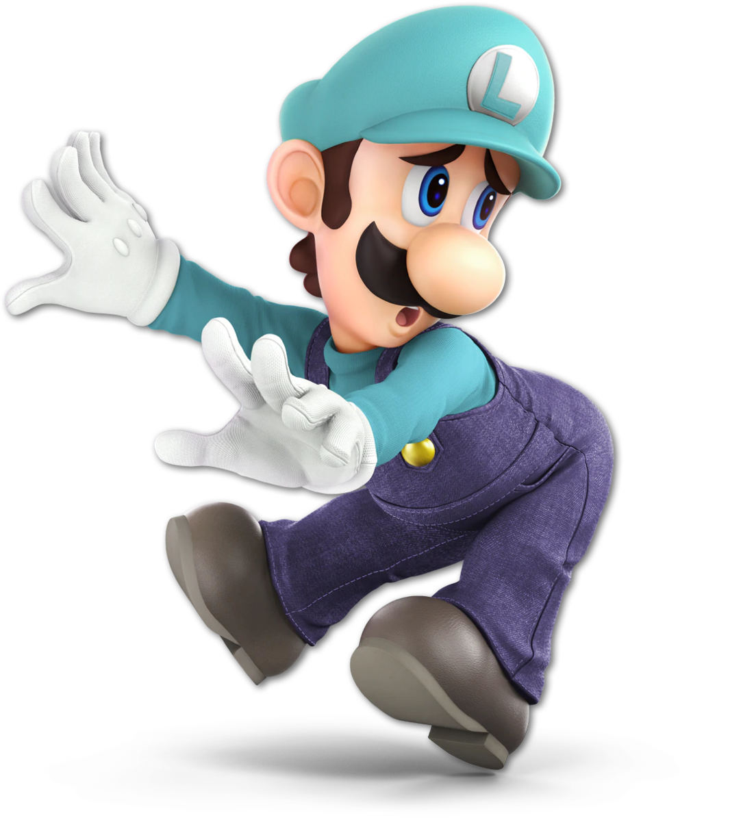 File:Luigi Cyan SSBU.png - Super Mario Wiki, the Mario encyclopedia