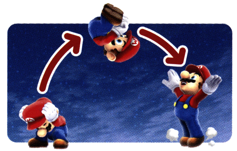 File:SMG2 Artwork Mario (Backward Somersault).png - Super Mario Wiki ...