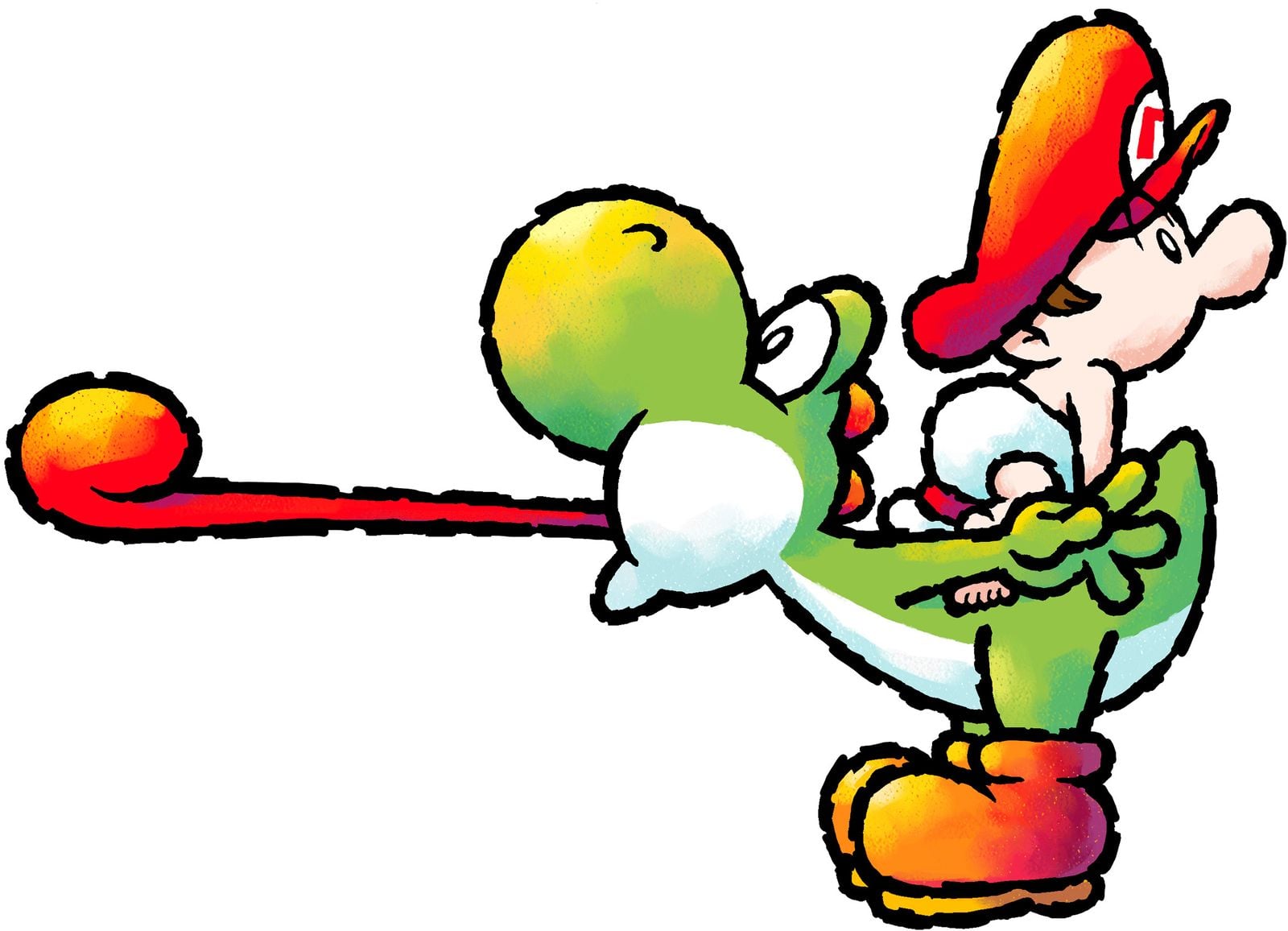 File:Yoshi tongue YIDS artwork.jpg - Super Mario Wiki, the Mario ...