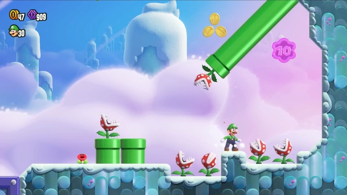 File:SMBW Badge Challenge Floating High Jump I second 10-flower coin ...