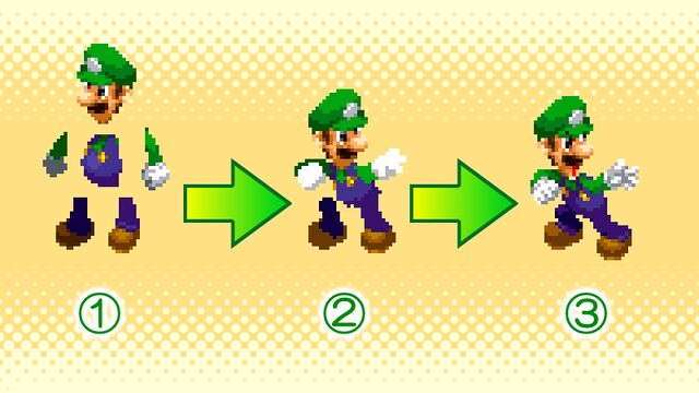 File:Luigi Sprite pieces MLDT.jpg - Super Mario Wiki, the Mario ...