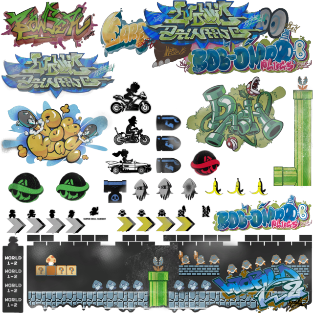 File:MK8 dSBS Graffiti.png - Super Mario Wiki, the Mario encyclopedia