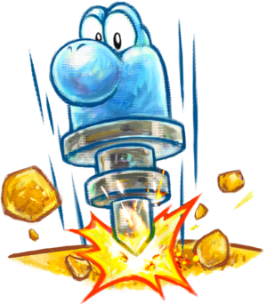 Jackhammer Yoshi - Super Mario Wiki, the Mario encyclopedia