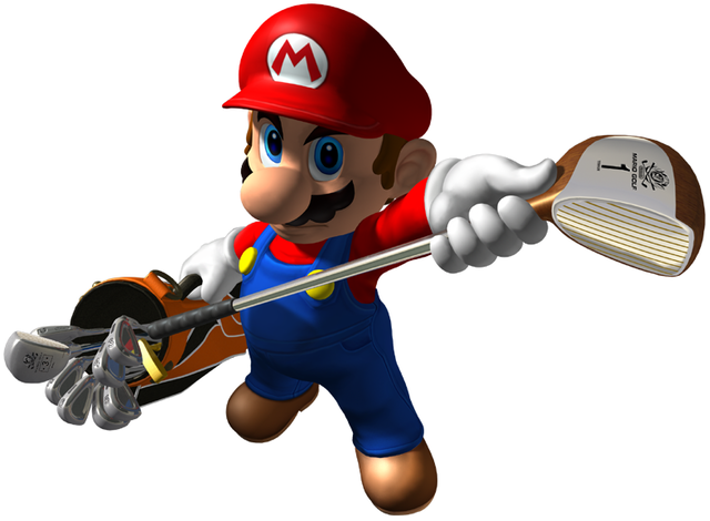 File:Mario with golf clubs MGTT artwork.png - Super Mario Wiki, the ...