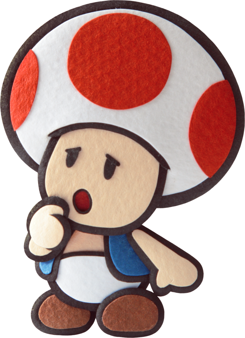 File:PMSS - Red Toad Thinking Artwork.png - Super Mario Wiki, the Mario ...