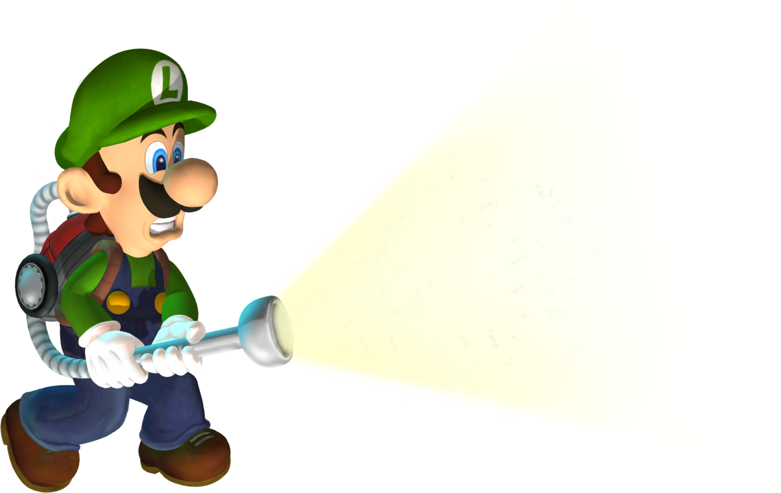 File:Luigi holding flashlight LM transparent artwork.png - Super Mario ...