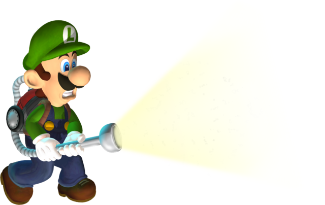File:Luigi holding flashlight LM transparent artwork.png - Super Mario ...