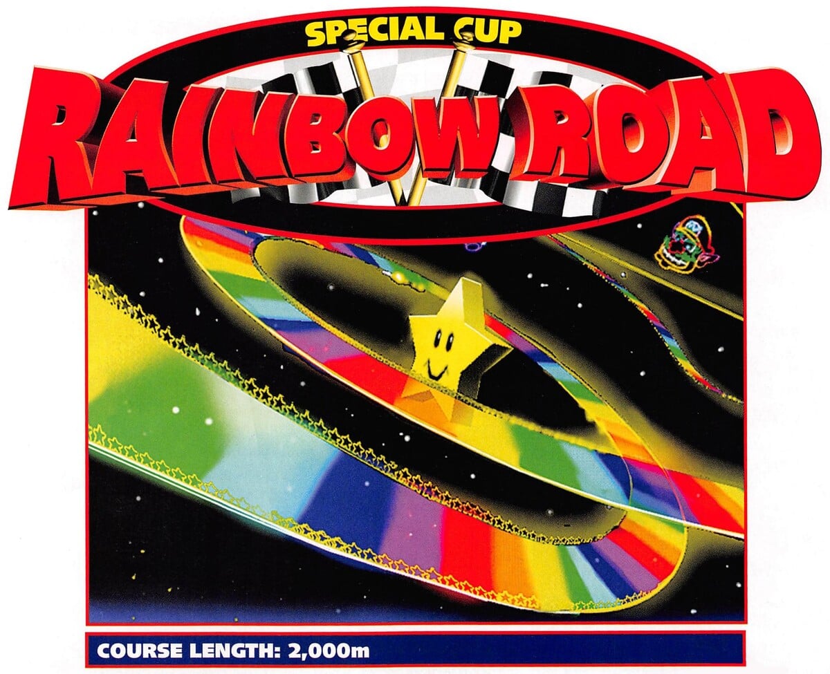 File:MK64 Rainbow Road art.jpg - Super Mario Wiki, the Mario encyclopedia