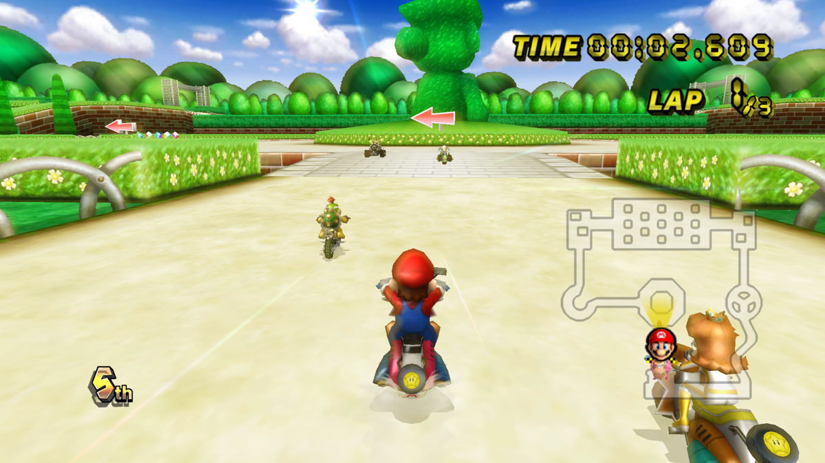File:MKW Peach Gardens Starting Line.png - Super Mario Wiki, the Mario ...