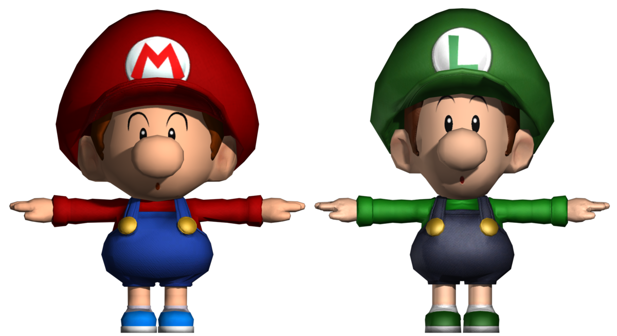 File:BabyMario BabyLuigi modelsMK8.png - Super Mario Wiki, the Mario ...