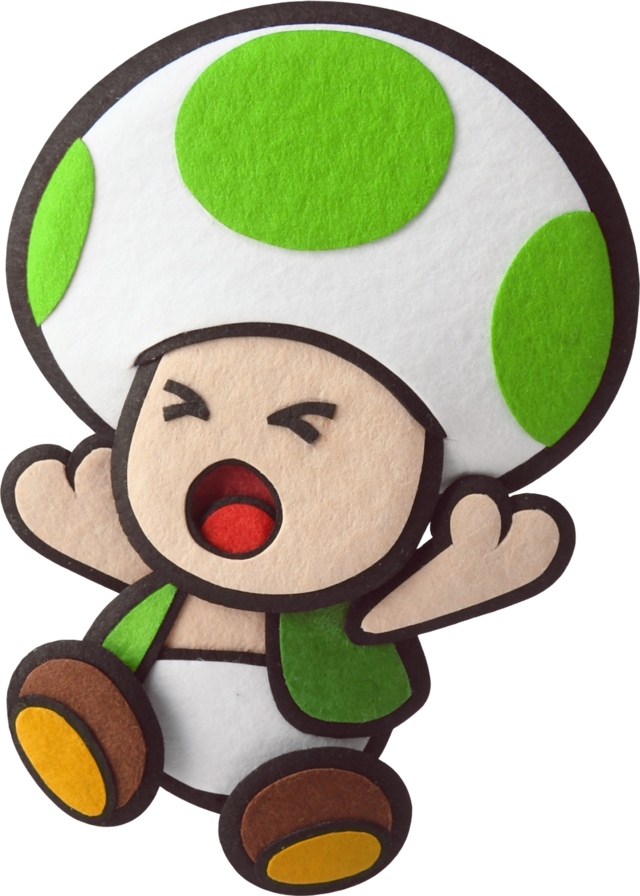 File:PMSS - Green Toad Hurt Artwork.png - Super Mario Wiki, the Mario ...