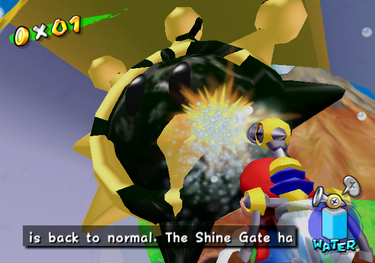 The Shine Gate Sparkle - Super Mario Wiki, the Mario encyclopedia