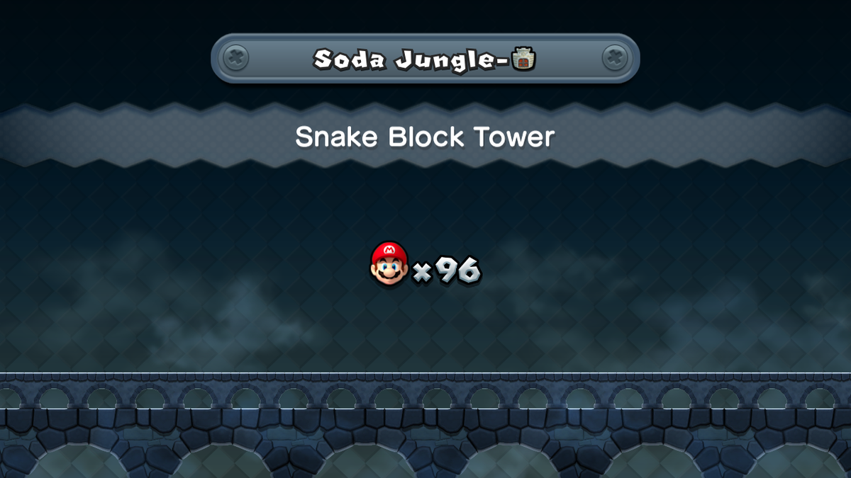 File:NSMBU Snake Block Tower Title Screen.png - Super Mario Wiki, the ...