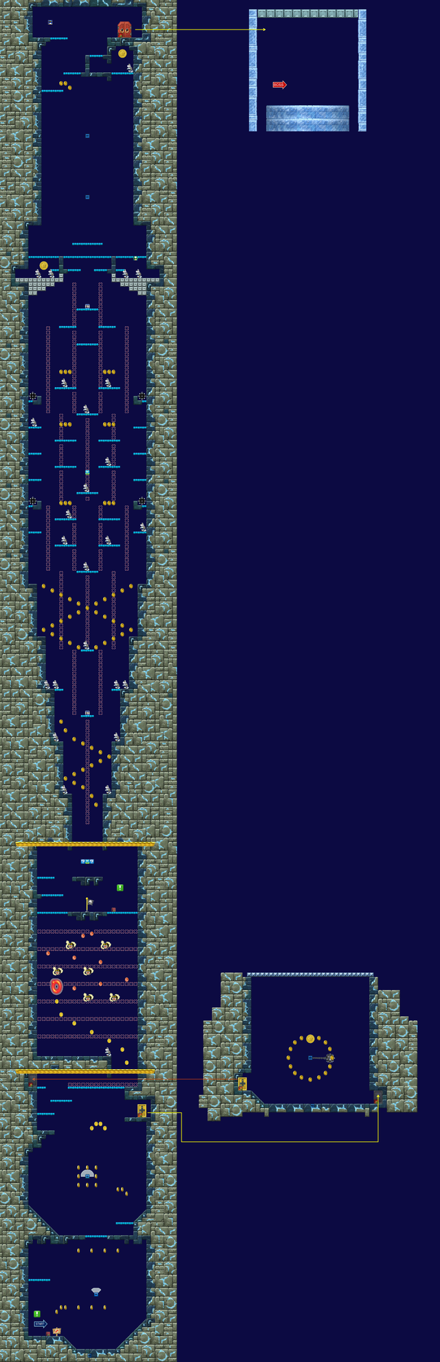 File:NSMBW World 3-T Map.png - Super Mario Wiki, the Mario encyclopedia